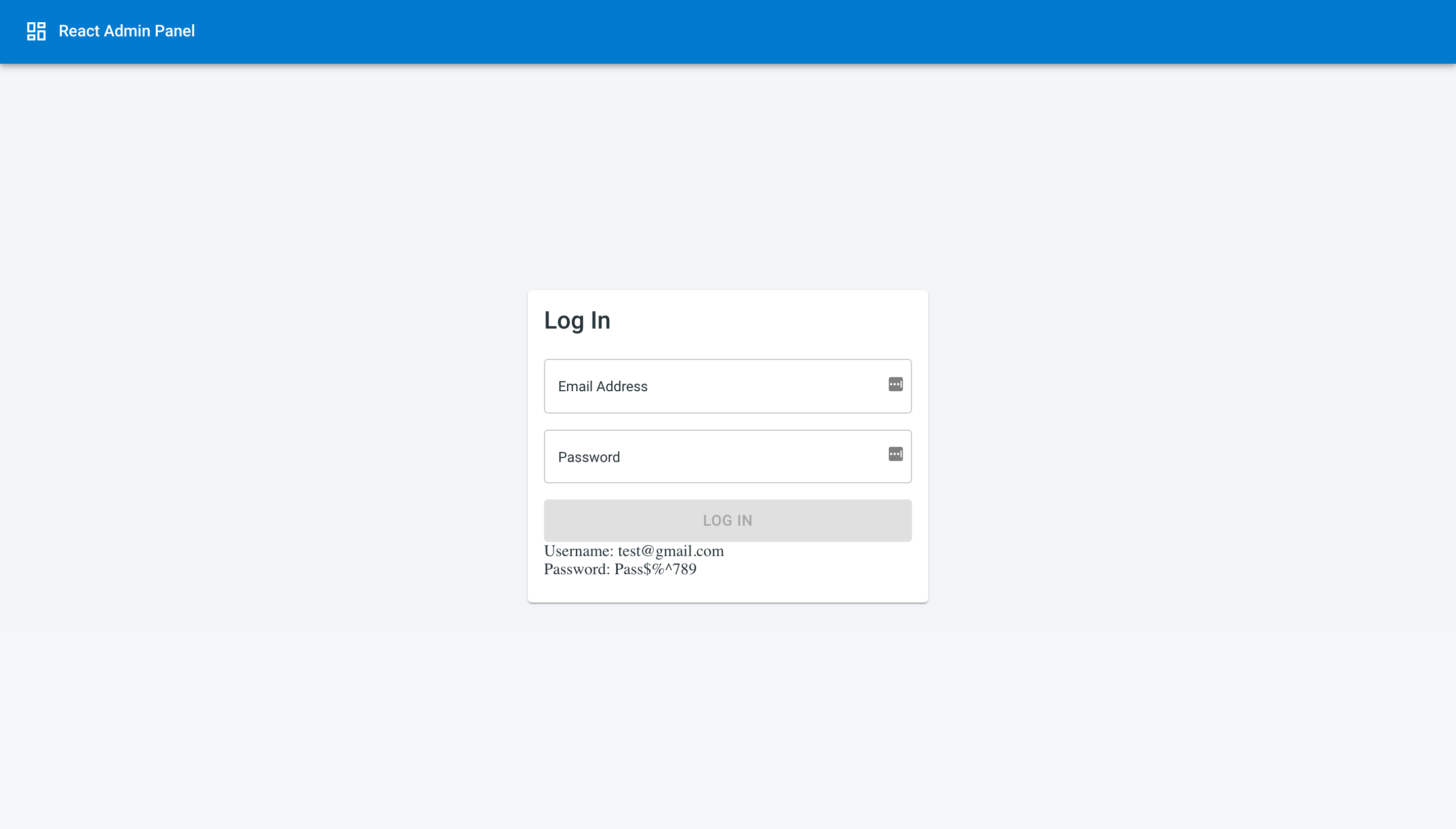 GitHub - ashokgadri/react-admin-panel: An admin panel using the react as frontend and the ...